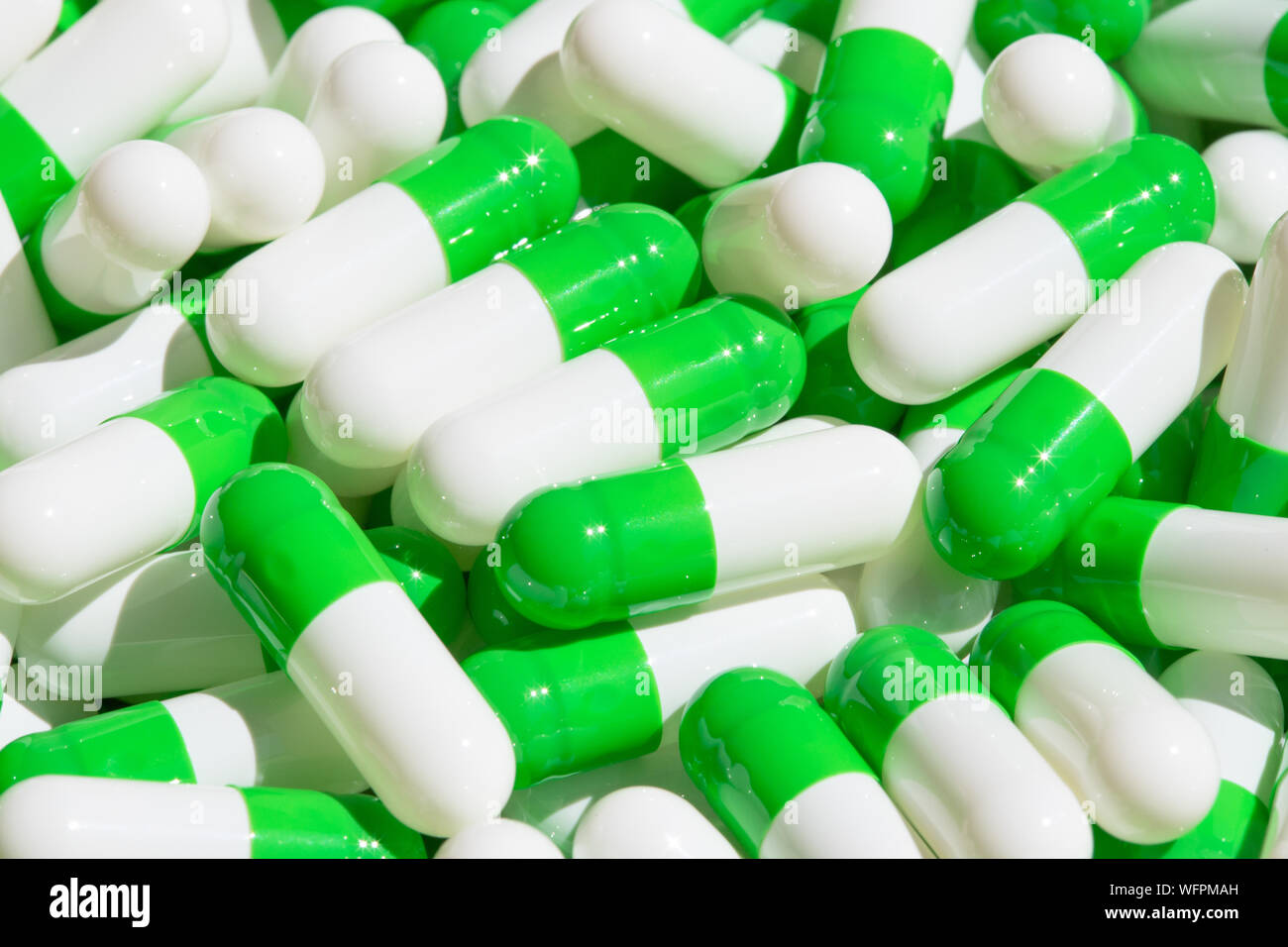 Collection of the colorful capsules with medicines Stock Photo - Alamy