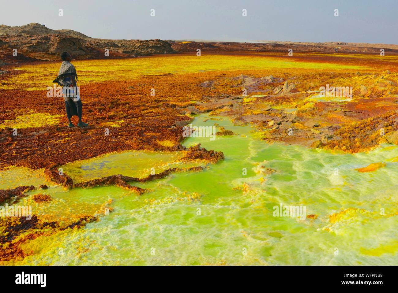 Ethiopia, Danakil depression, Afar region, Volcanic site of acid hot ...
