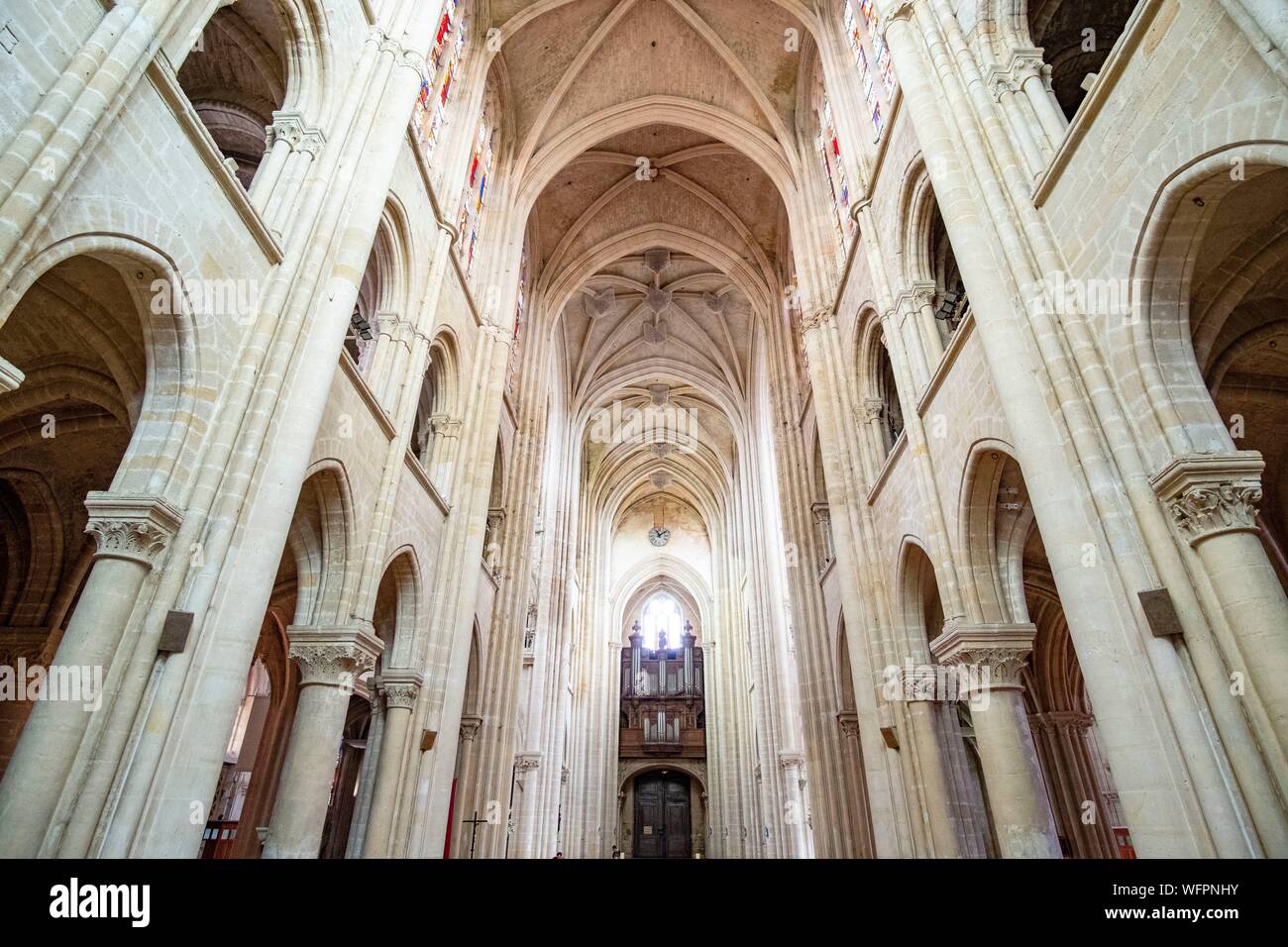 France, Oise, Senlis, Notre Dame cathedral of Senlis, roman catholic ...