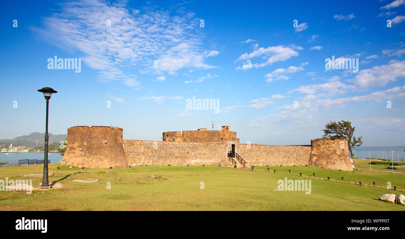 Old spanish fort on the seashore in Puerto Plata, Dominican Republic ...