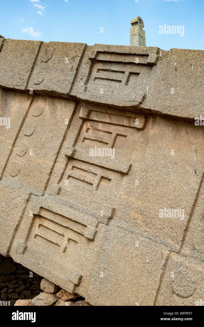 Ethiopia, Tigray regional state, city of Axoum, ruins of the old city ...