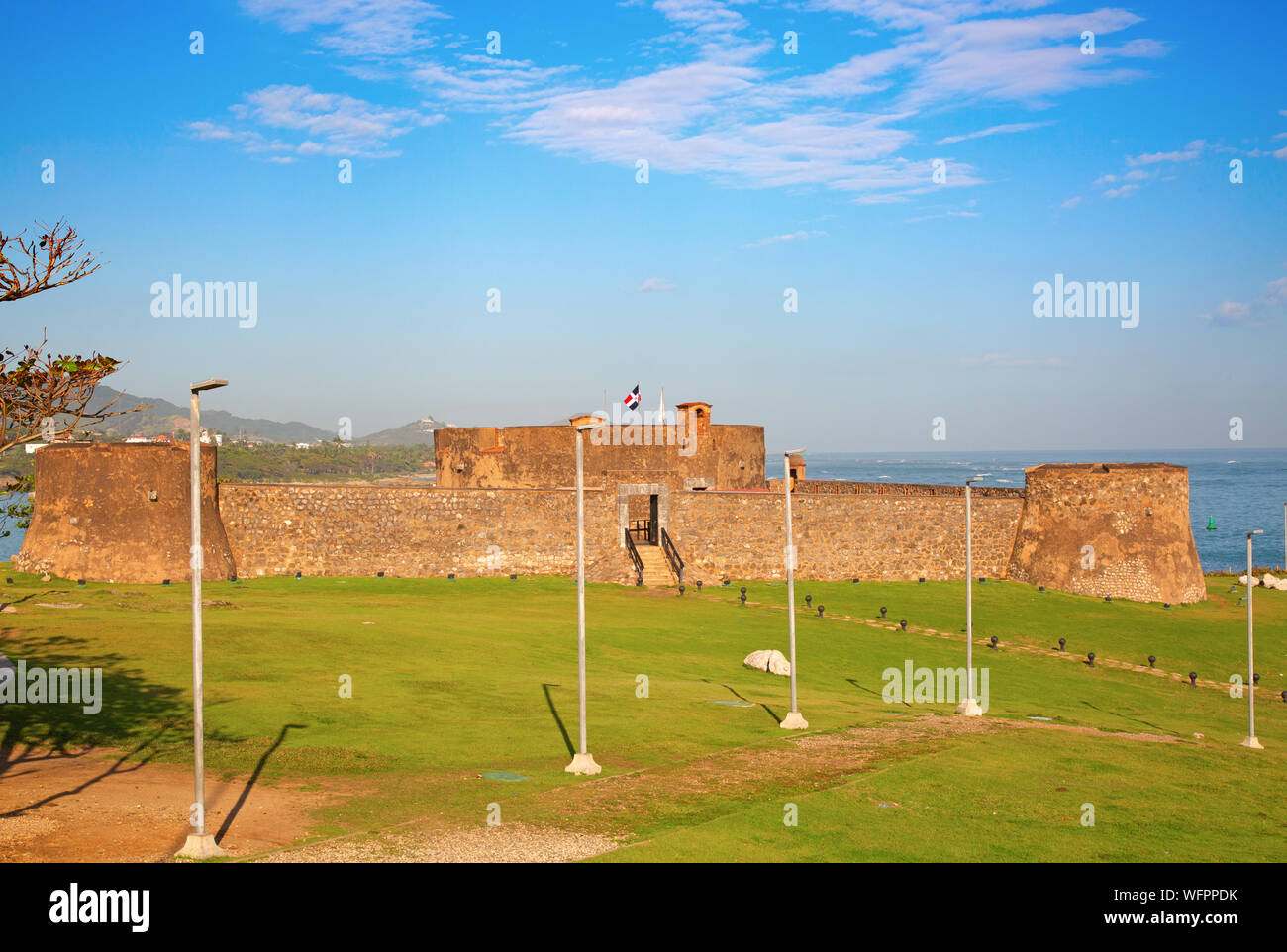 Old spanish fort on the seashore in Puerto Plata, Dominican Republic ...
