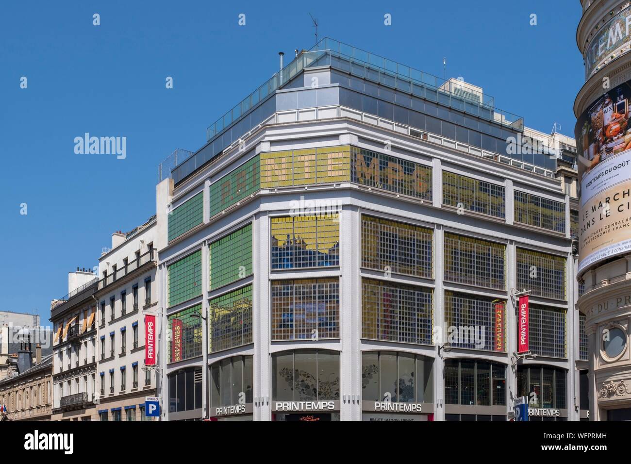 France, Paris, Haussmann boulevard, Le Printemps Haussmann department ...