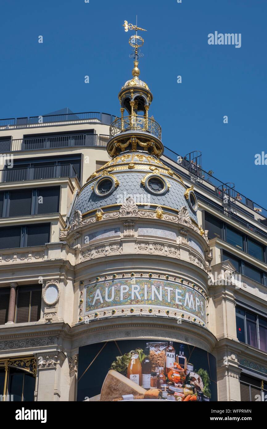 France, Paris, Haussmann boulevard, Le Printemps Haussmann department ...