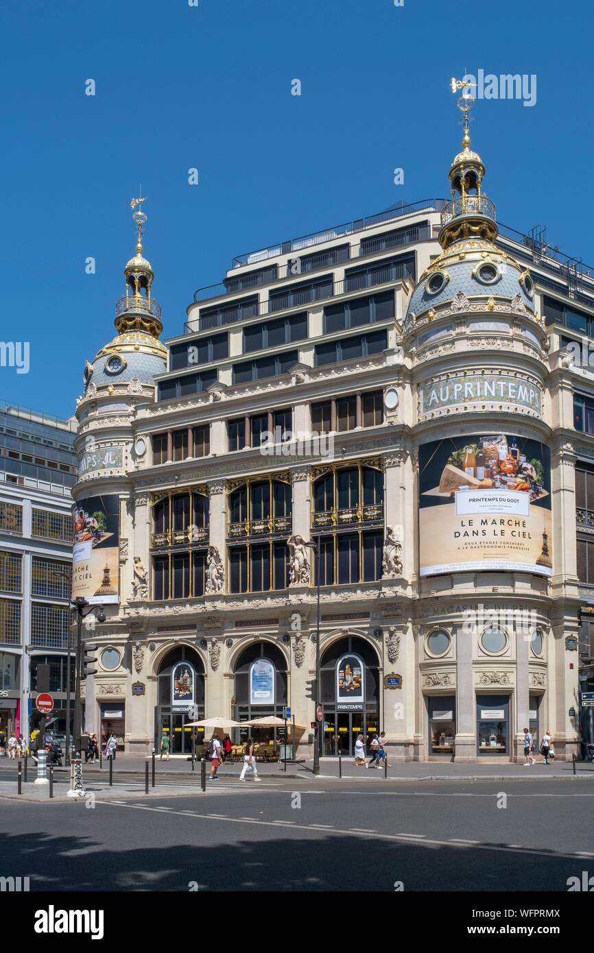 France, Paris, Haussmann boulevard, Le Printemps Haussmann department ...