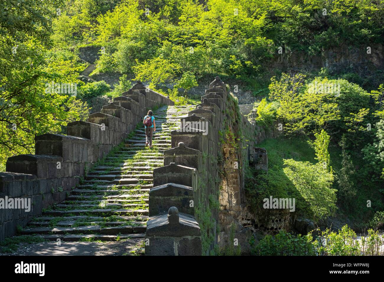 Armenia, Lorri region, Debed valley, Alaverdi, Sanahin bridge, 12th ...