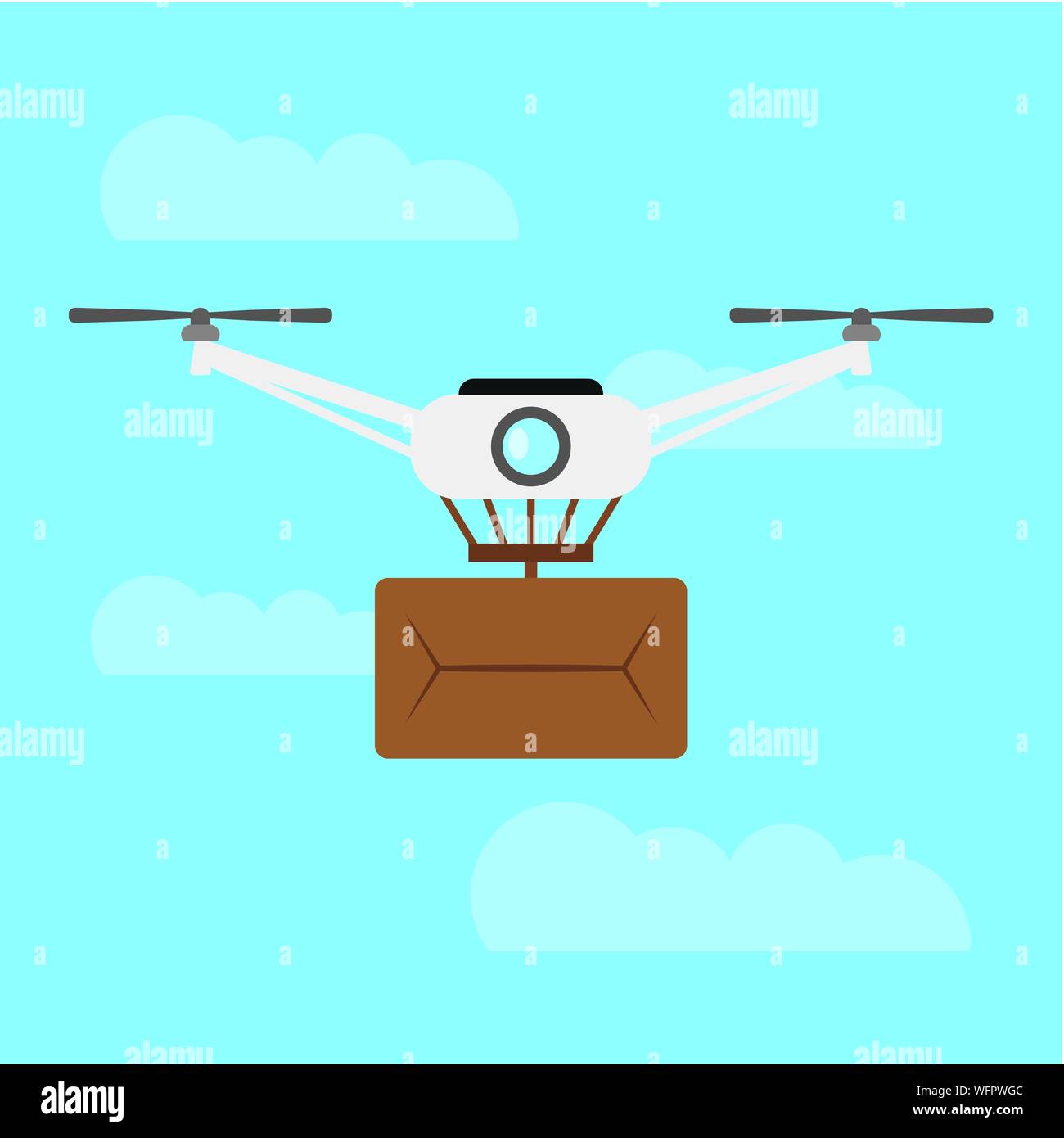 abstract drone flying on a special background, vector illustration ...