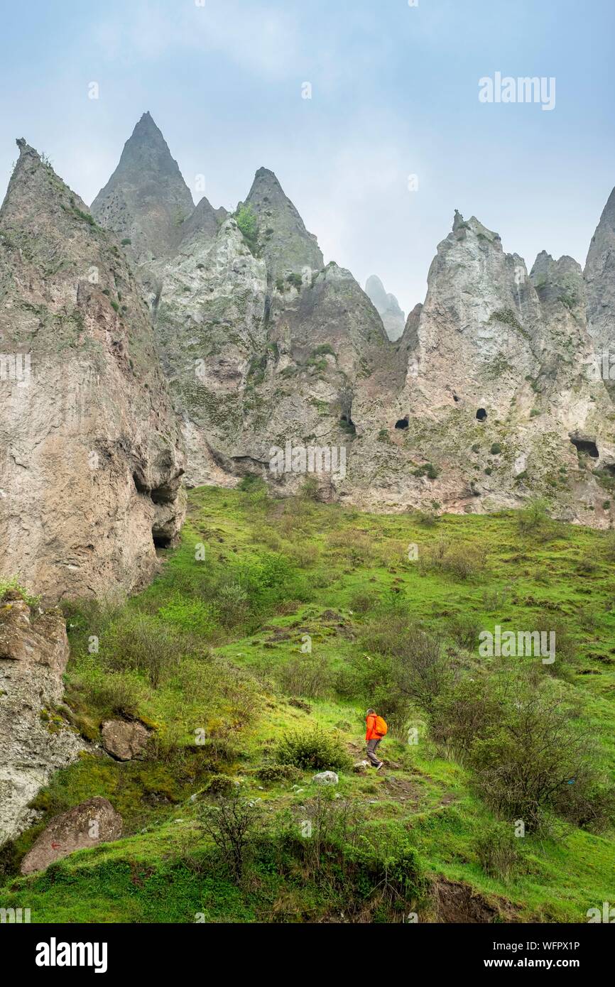 Armenia, Syunik region, Goris, Old Goris famous for its old troglodyte ...