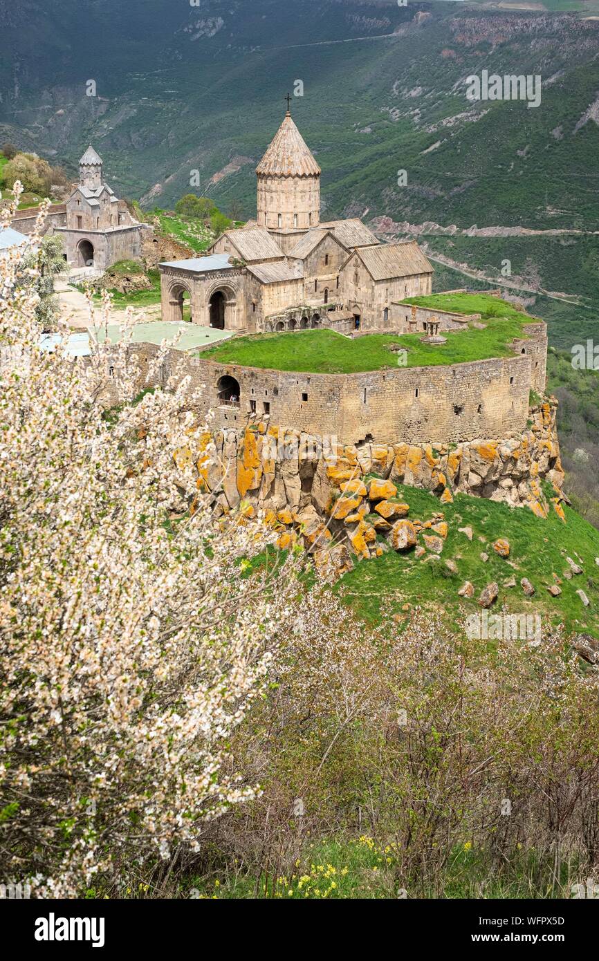 Armenia, Syunik region, 9th century Tatev monastery overlooks the ...