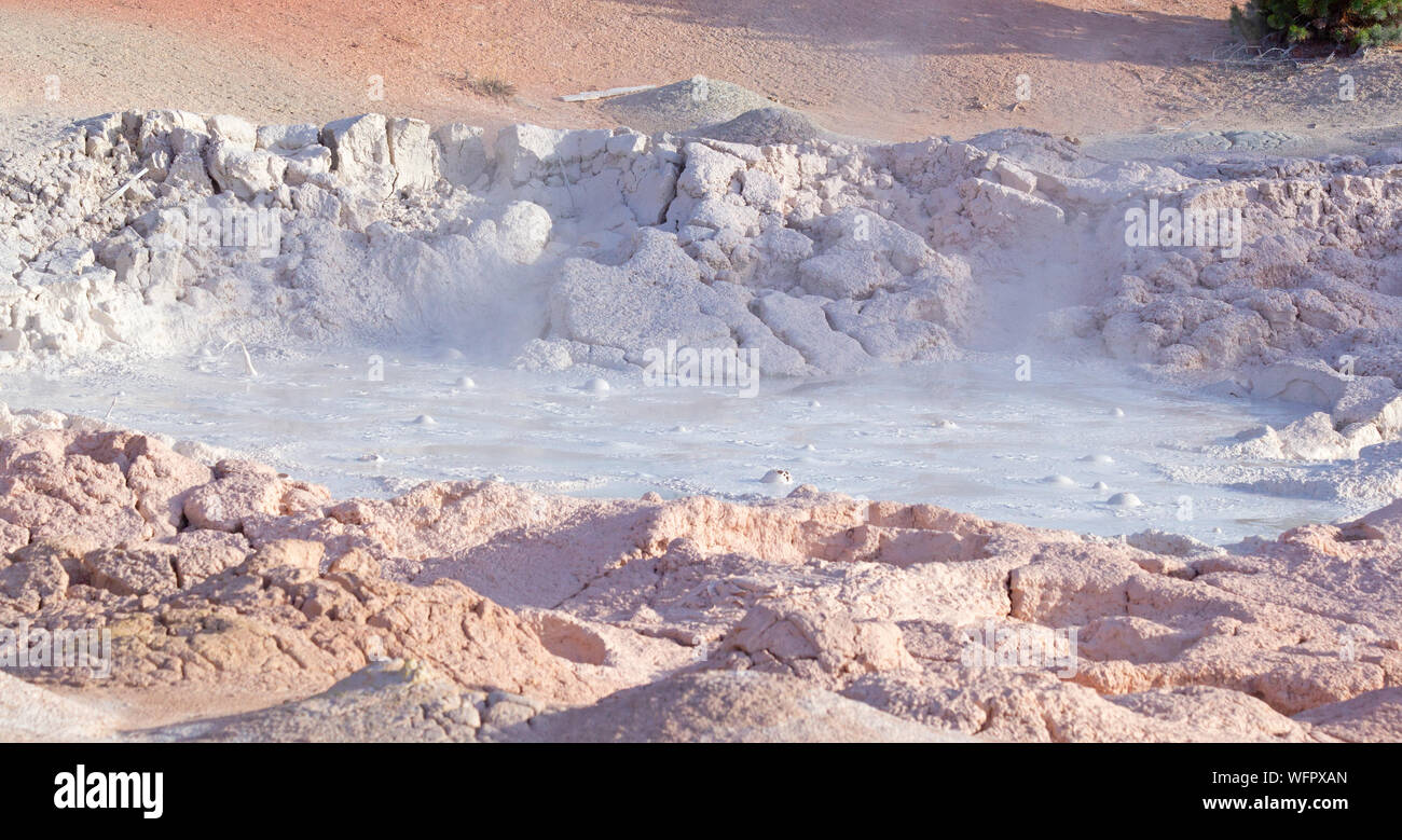 Lower geyser basin in the Yellowstone National park, USA Stock Photo ...