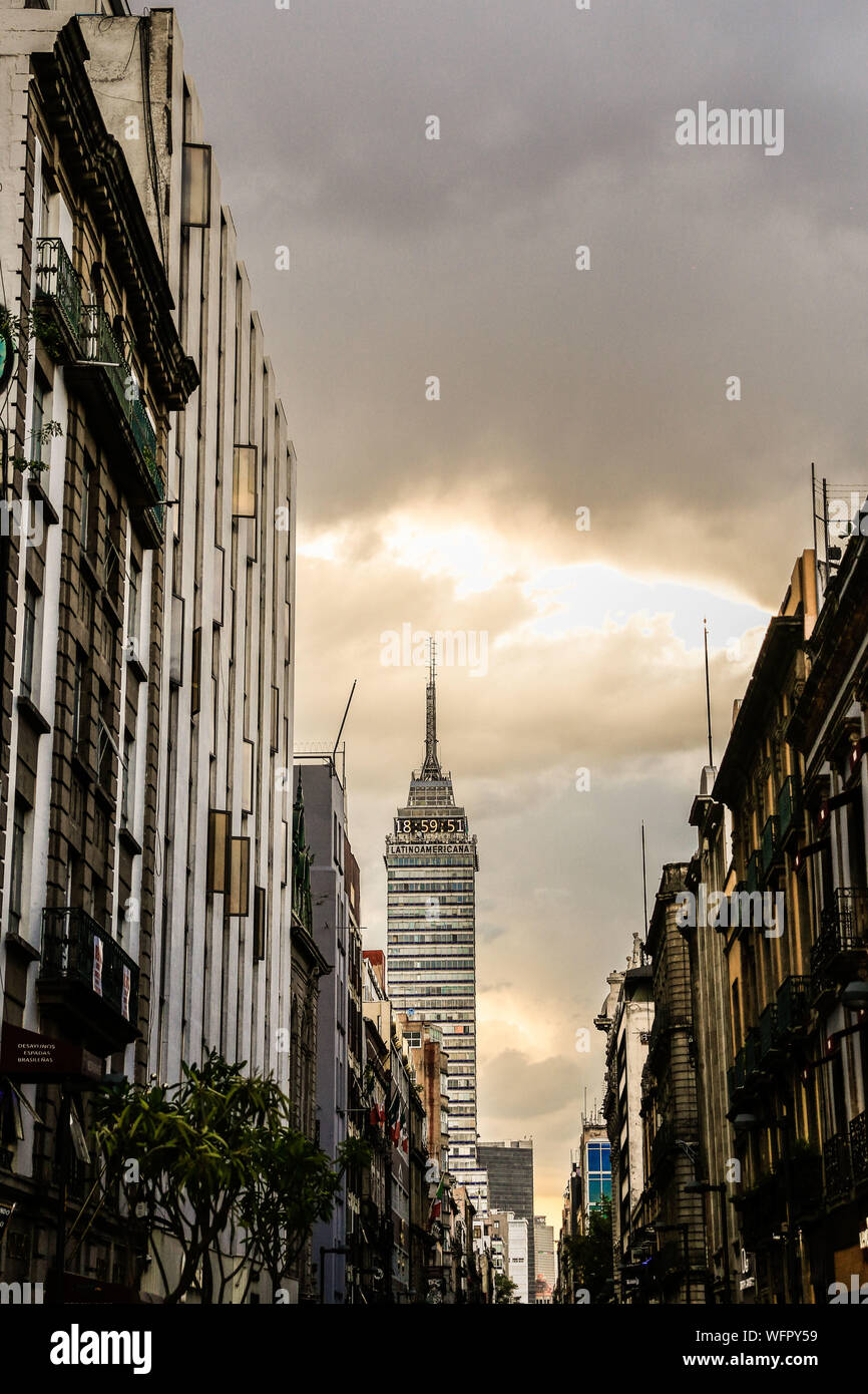 Torre Latinoamericana, skyscrapers in Mexico City, located at the ...