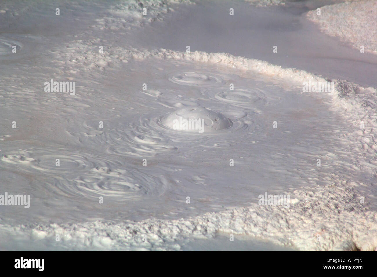 Lower geyser basin in the Yellowstone National park, USA Stock Photo ...