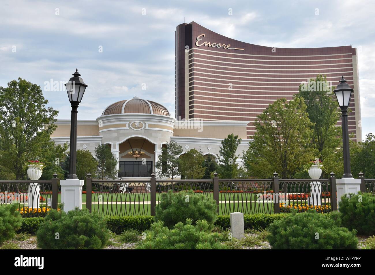The Encore Boston Harbor Casino owned by Wynn Resorts in Everett ...