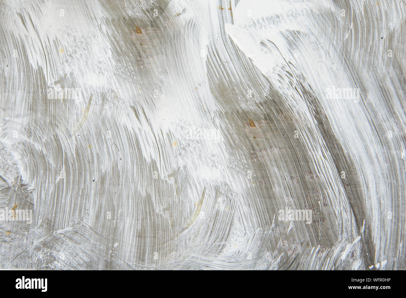 White smudges on metal. Paint texture Stock Photo - Alamy