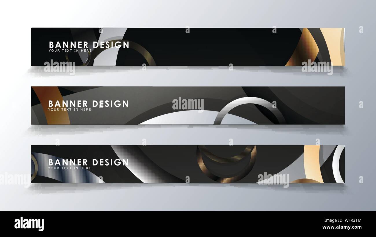 Set rectangular banner with a circle background. neutral color gradient ...
