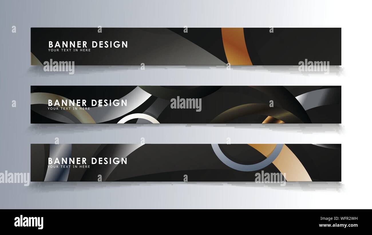 Set rectangular banner with a circle background. neutral color gradient ...