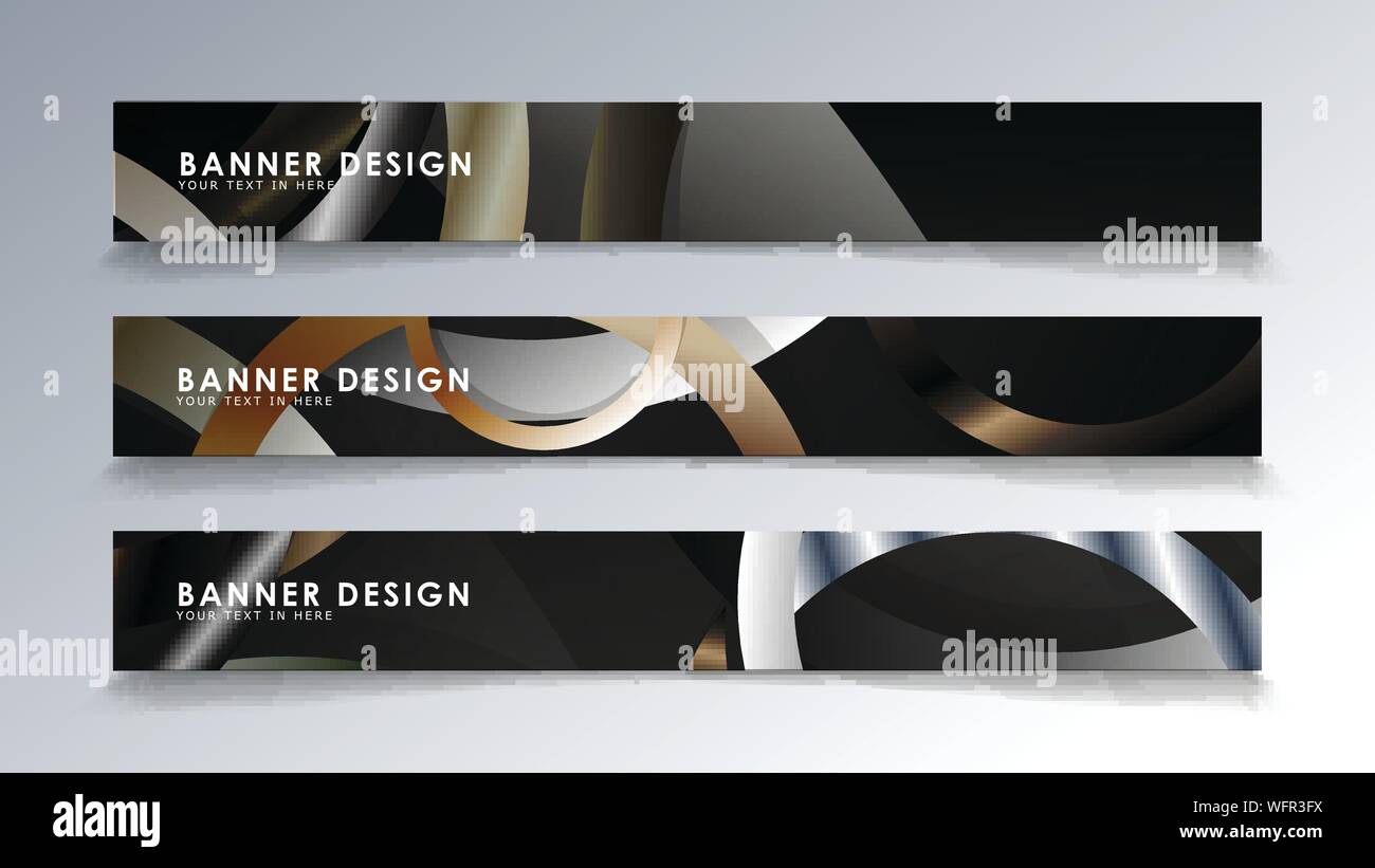 Set rectangular banner with a circle background. neutral color gradient ...