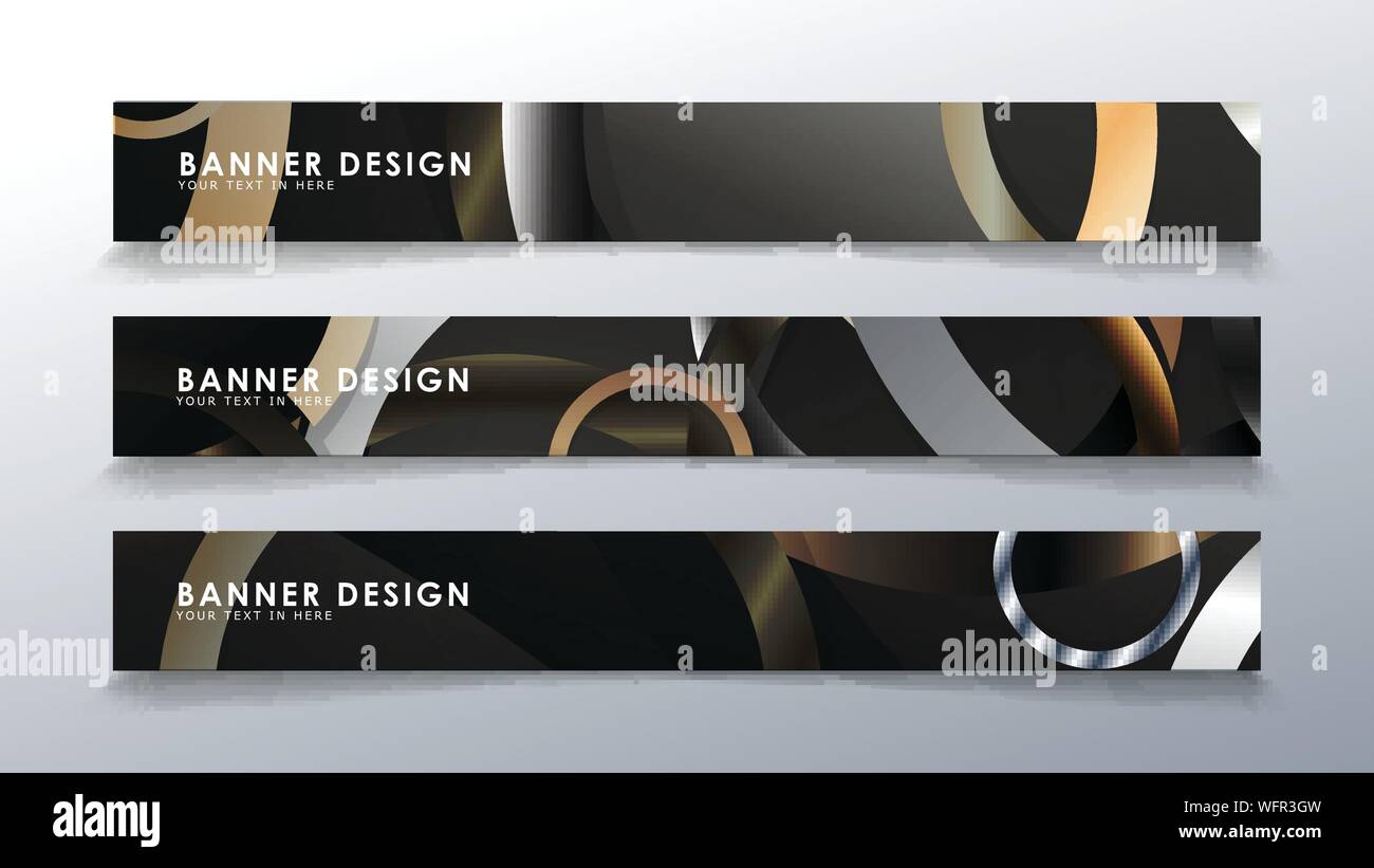 Set rectangular banner with a circle background. neutral color gradient ...