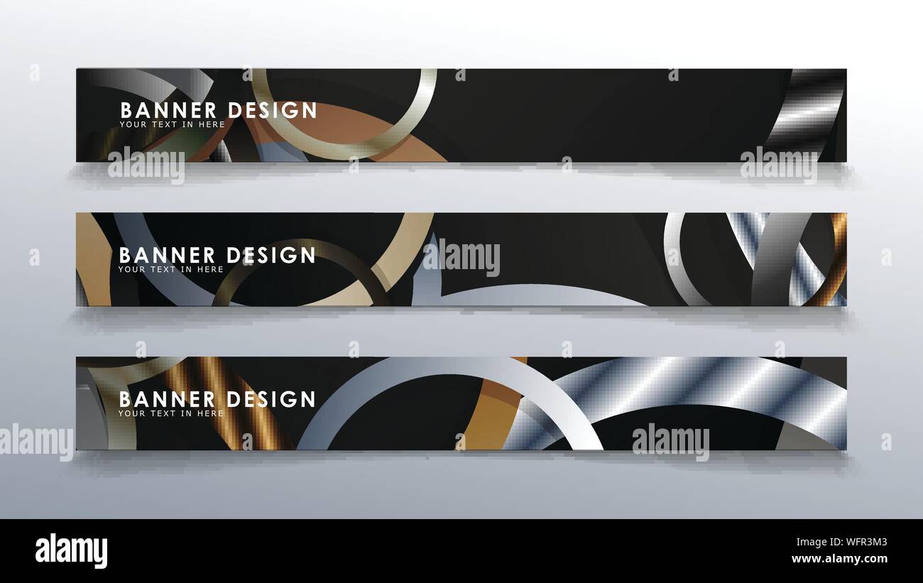 Set rectangular banner with a circle background. neutral color gradient ...