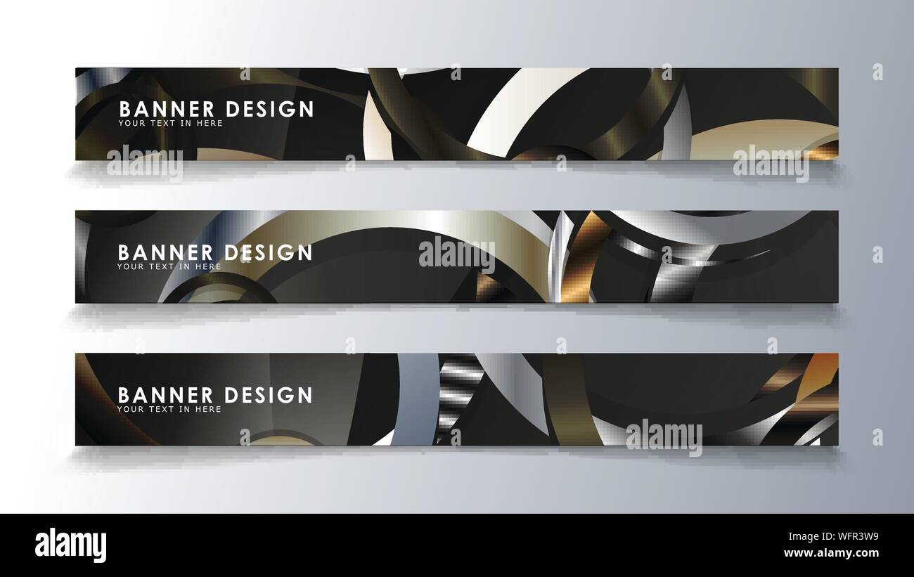 Set rectangular banner with a circle background. neutral color gradient ...