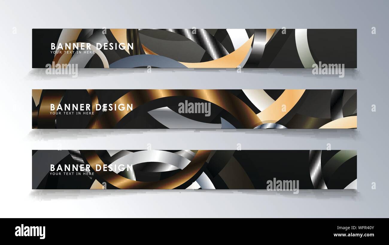 Set rectangular banner with a circle background. neutral color gradient ...