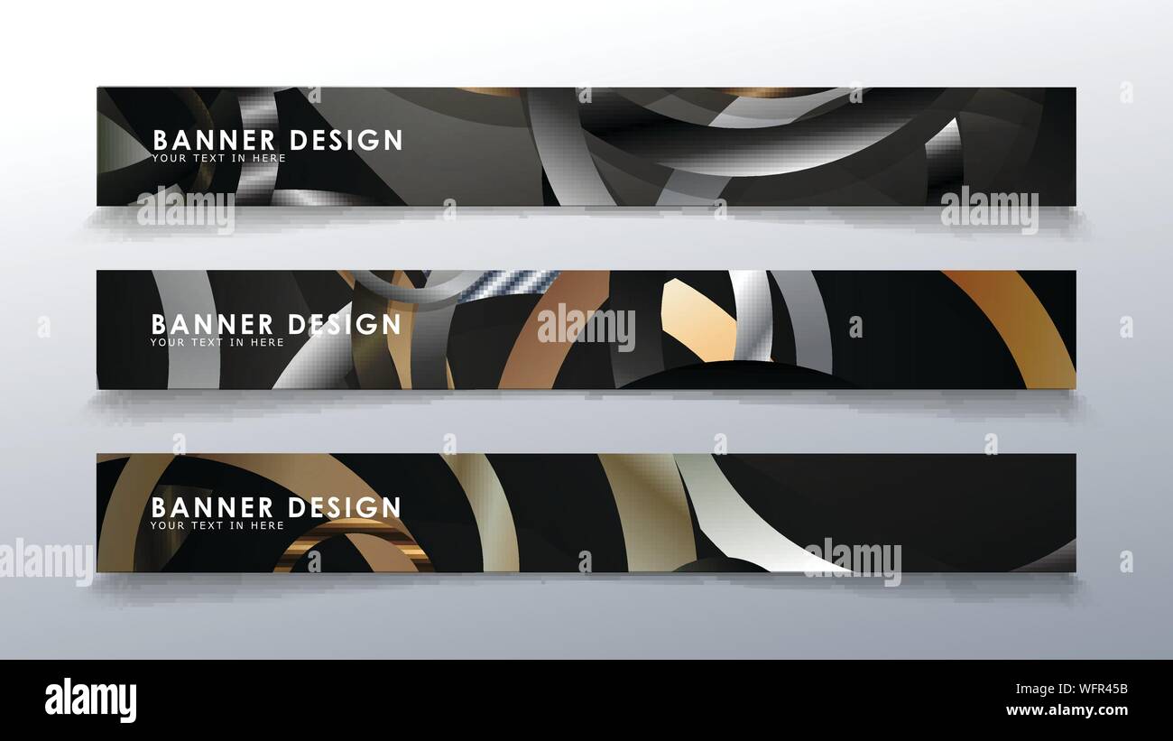 Set rectangular banner with a circle background. neutral color gradient ...