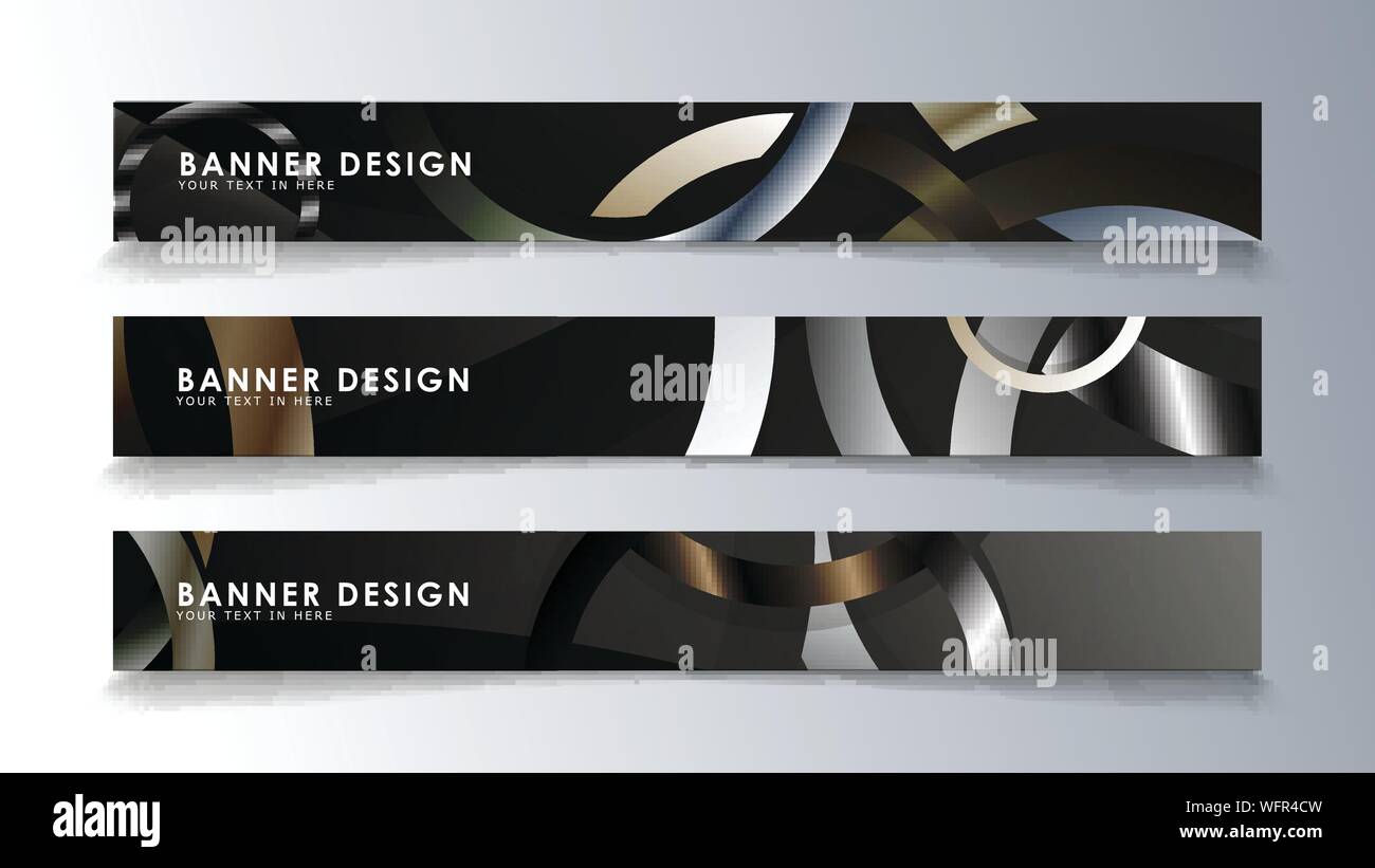 Set rectangular banner with a circle background. neutral color gradient ...