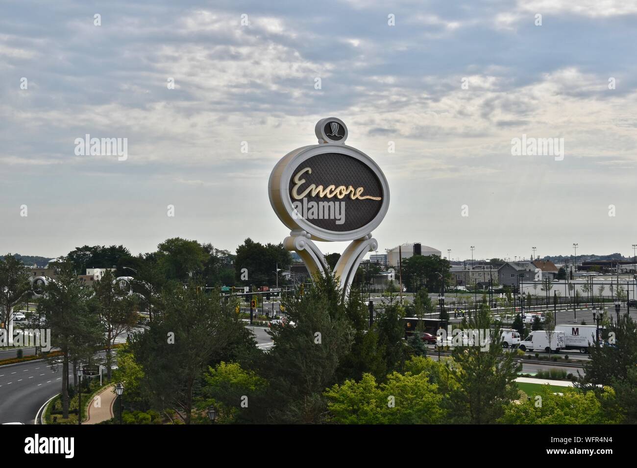 The Encore Boston Harbor Casino owned by Wynn Resorts in Everett ...