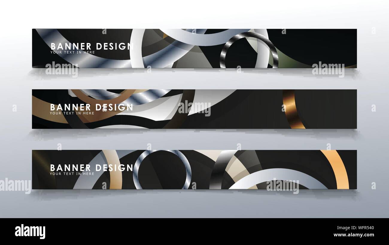 Set rectangular banner with a circle background. neutral color gradient ...