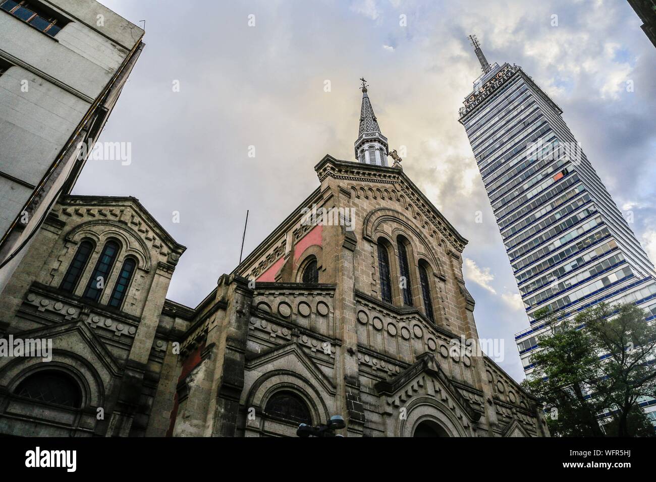 Torre Latinoamericana, skyscrapers in Mexico City, located at the ...