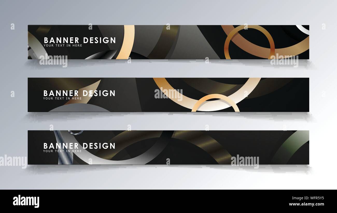 Set rectangular banner with a circle background. neutral color gradient ...