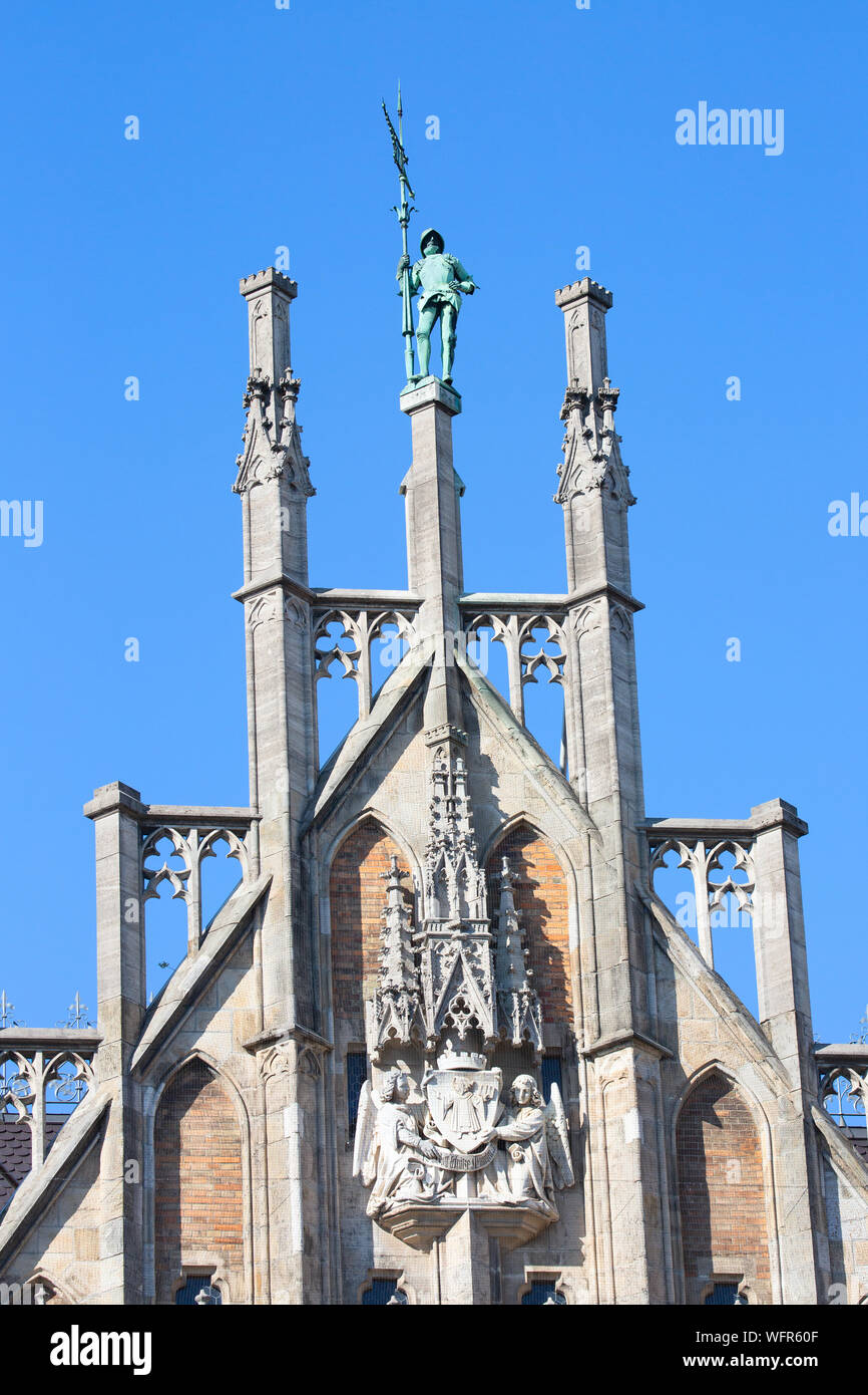 Main square of the Munich, Germany - Marienplatz (Marian square). The ...