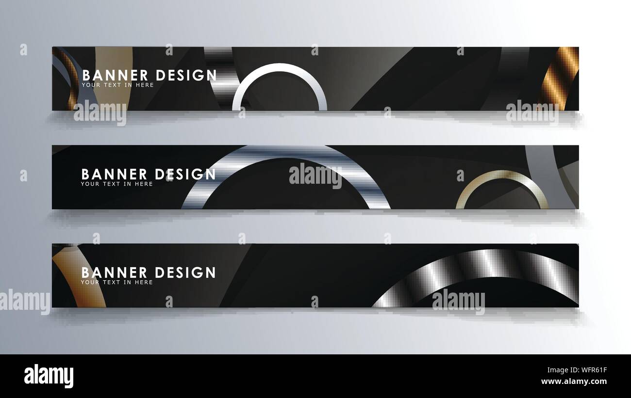 Set rectangular banner with a circle background. neutral color gradient ...