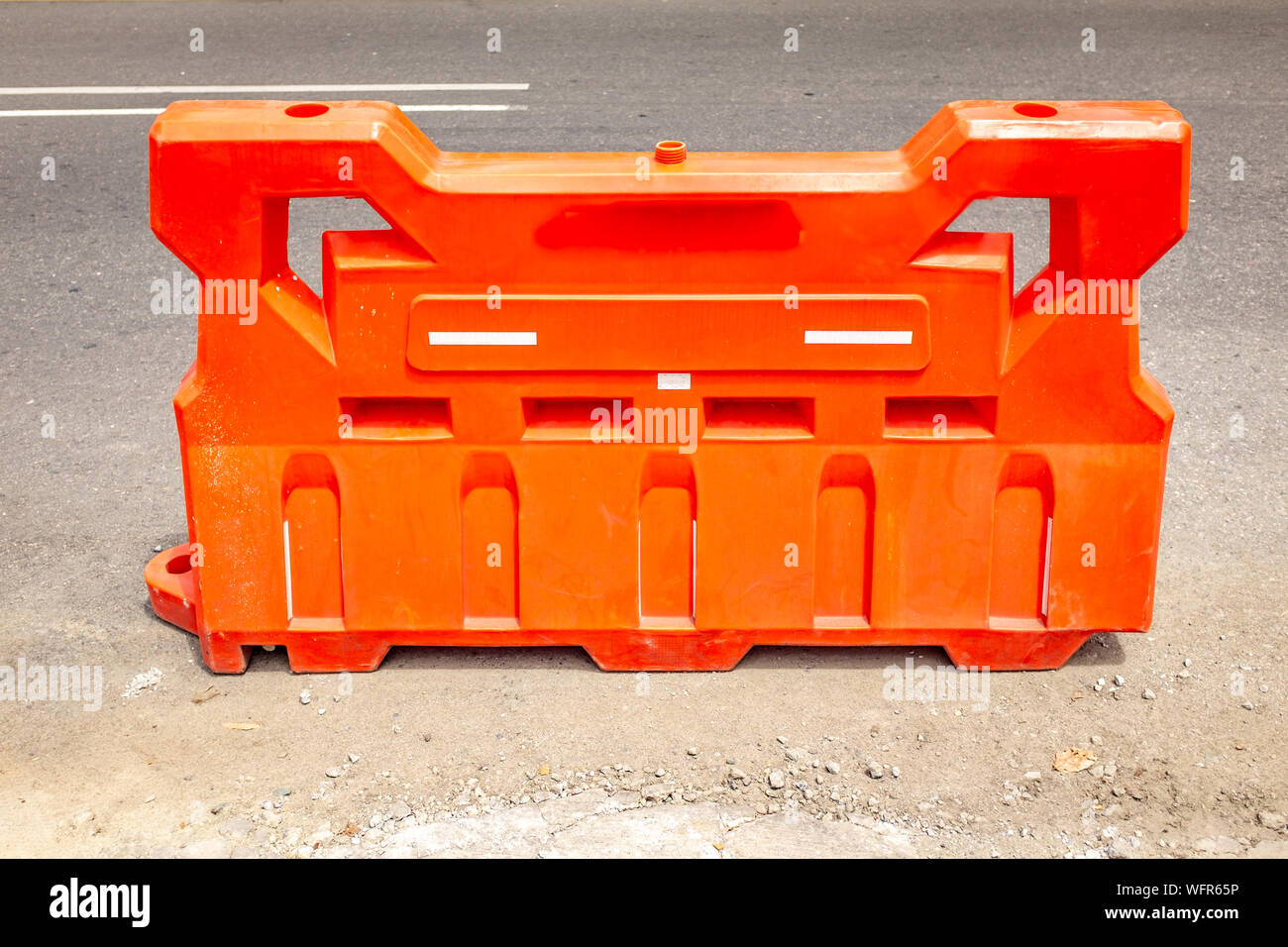 Barricade of Construction in Street of Circulation of Vehicles Stock ...