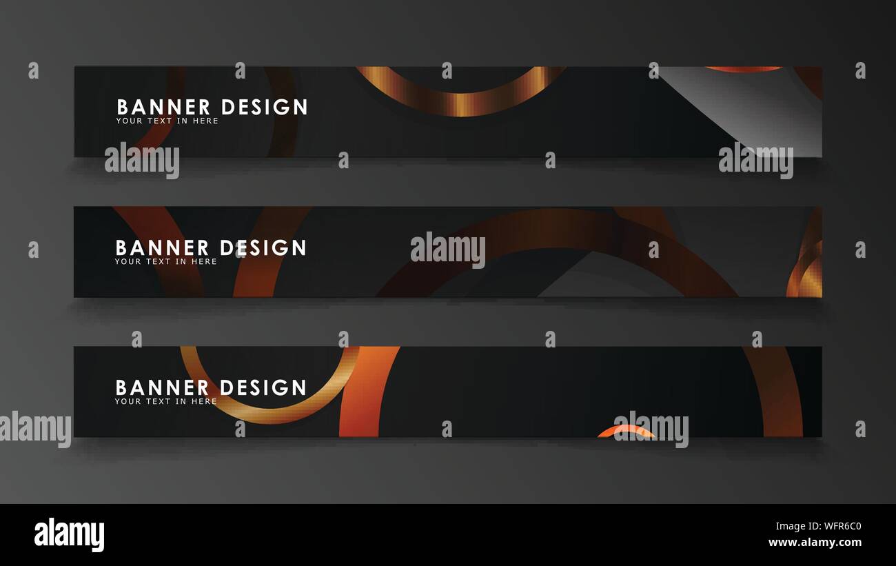 Set abstract vector banner backgrounds with wood color combination ...