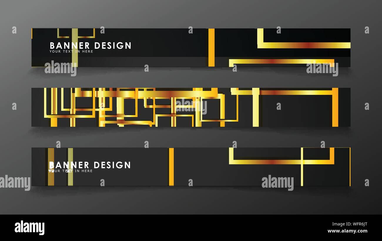 Set a banner with a rectangular background in gold and dark . vector illustration Stock Vector ...