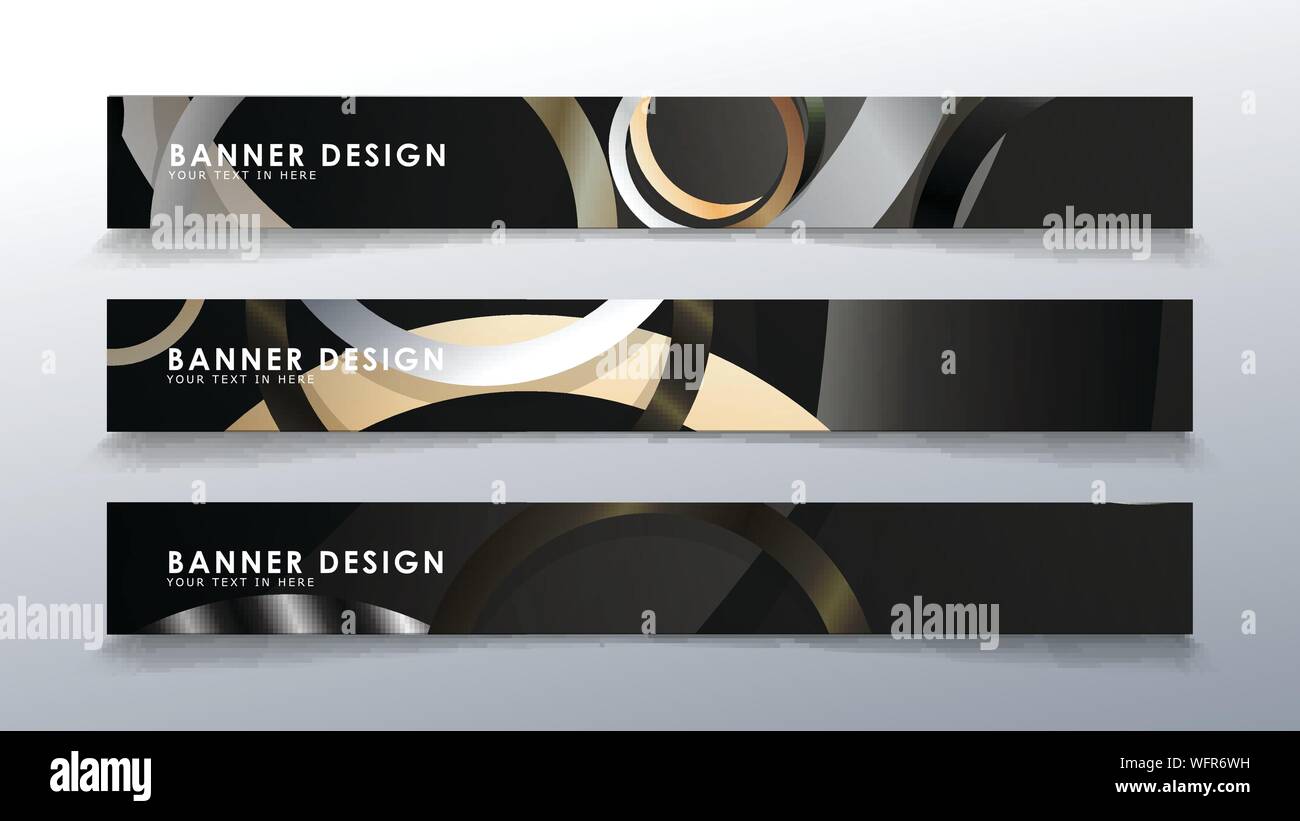 Set rectangular banner with a circle background. neutral color gradient ...