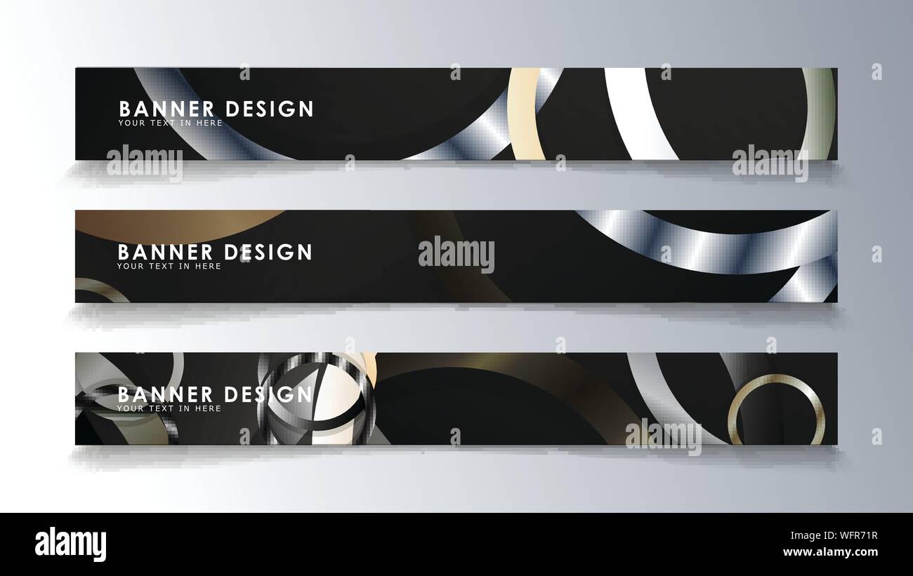 Set rectangular banner with a circle background. neutral color gradient ...