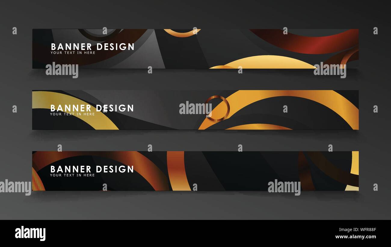 Set abstract vector banner backgrounds with wood color combination ...