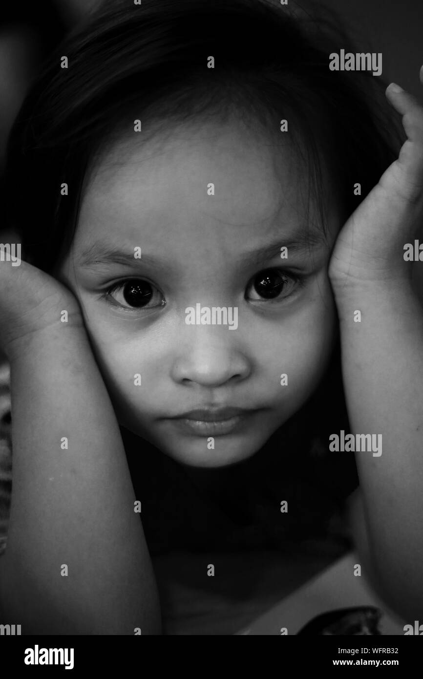 Portrait girl with head her hands hi-res stock photography and images ... Portrait girl with head her hands hi-res stock photography and images ...