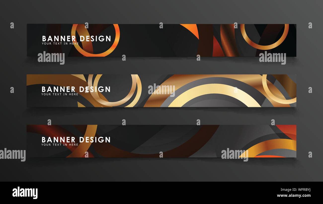 Set abstract vector banner backgrounds with wood color combination ...