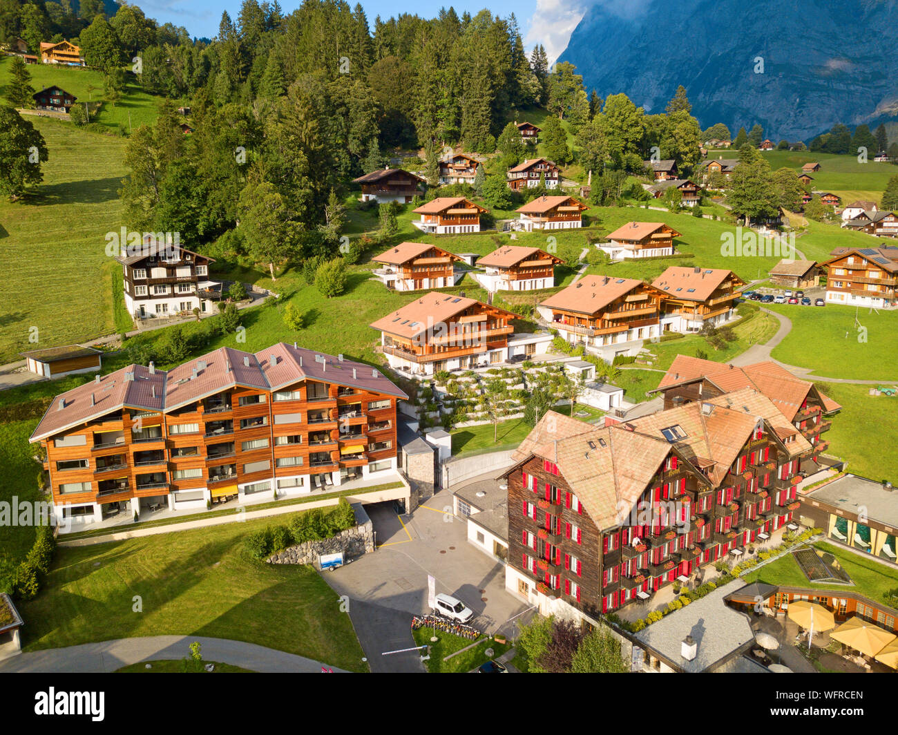 Famous village Grindelwald in swiss alps - starting point for train ...