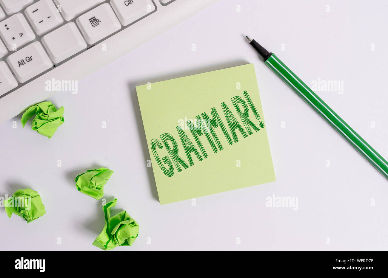 Conceptual hand writing showing Grammar. Concept meaning whole system ...