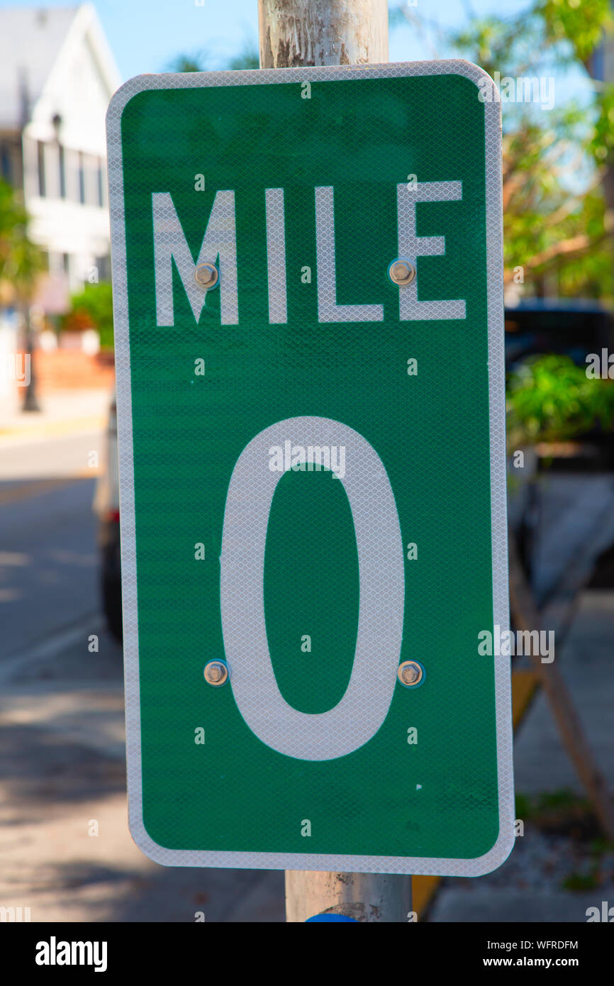 Mile marker 0 hi-res stock photography and images - Alamy