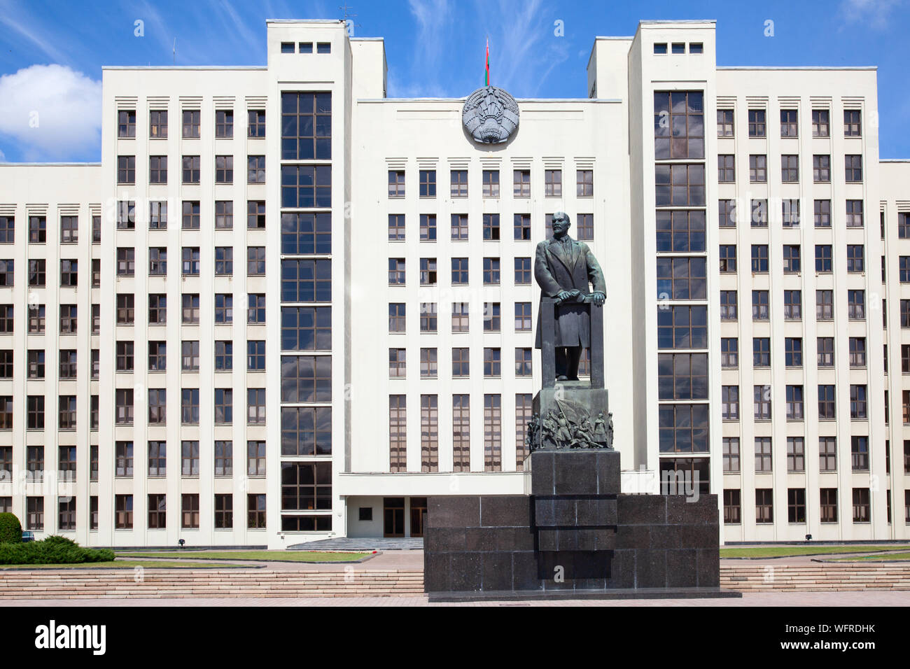 Parliament building on the Independence square in Minsk, Belarus ...