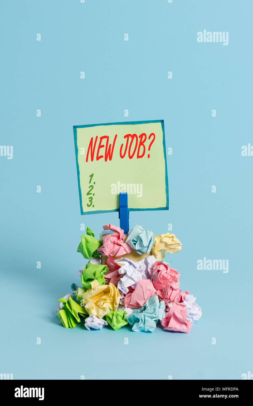 Conceptual hand writing showing New Job Question. Concept meaning ...