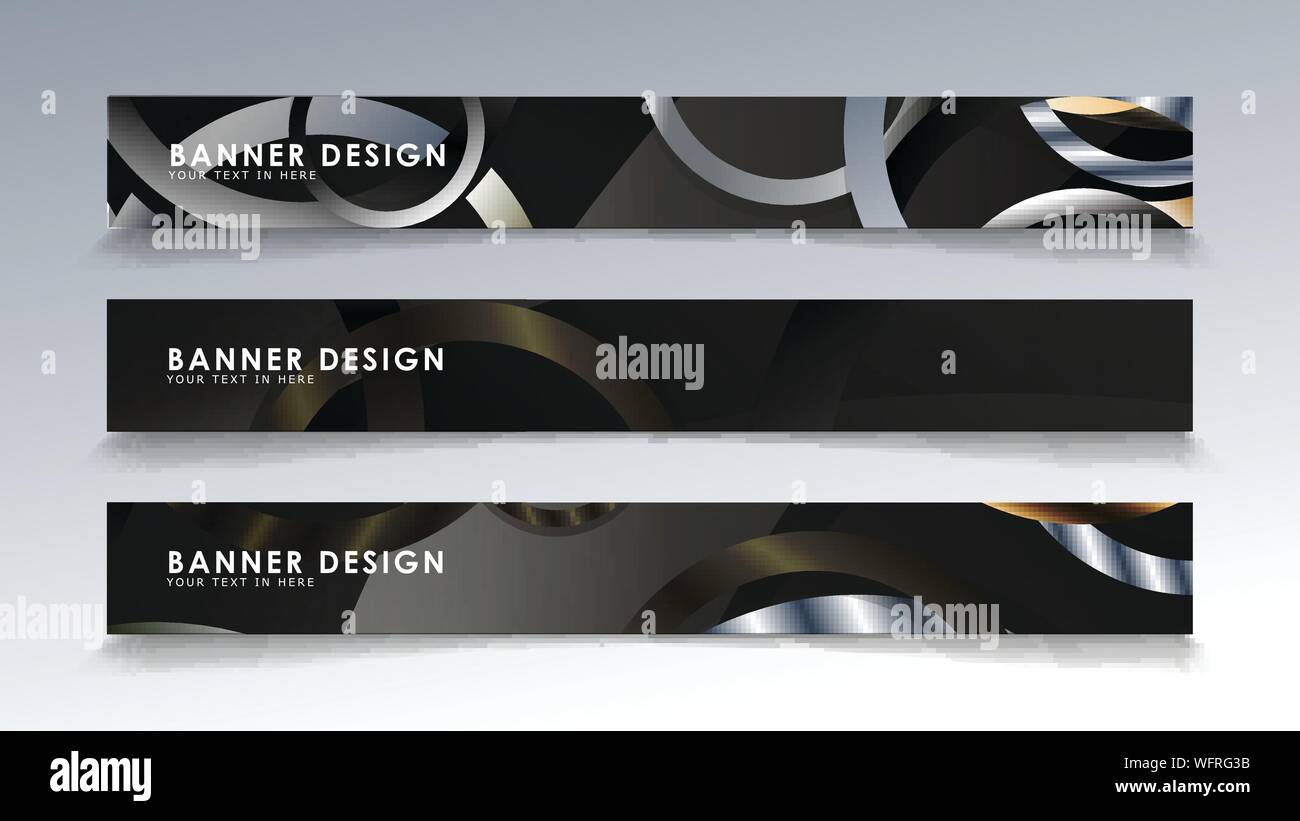 Set rectangular banner with a circle background. neutral color gradient ...