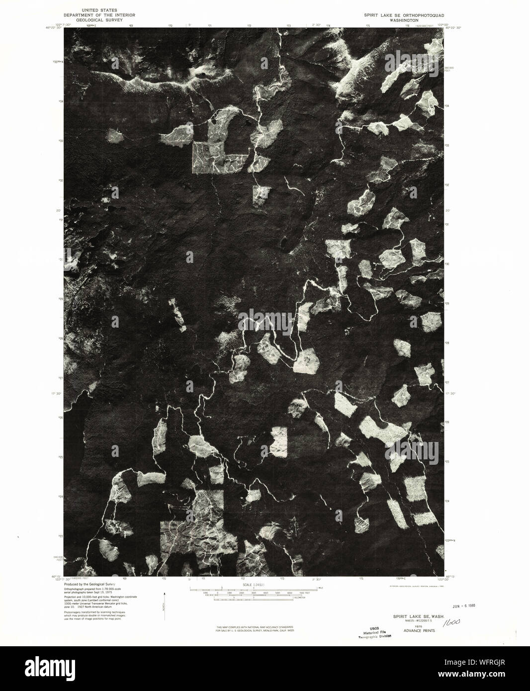 Map of spirit lake hi-res stock photography and images - Alamy