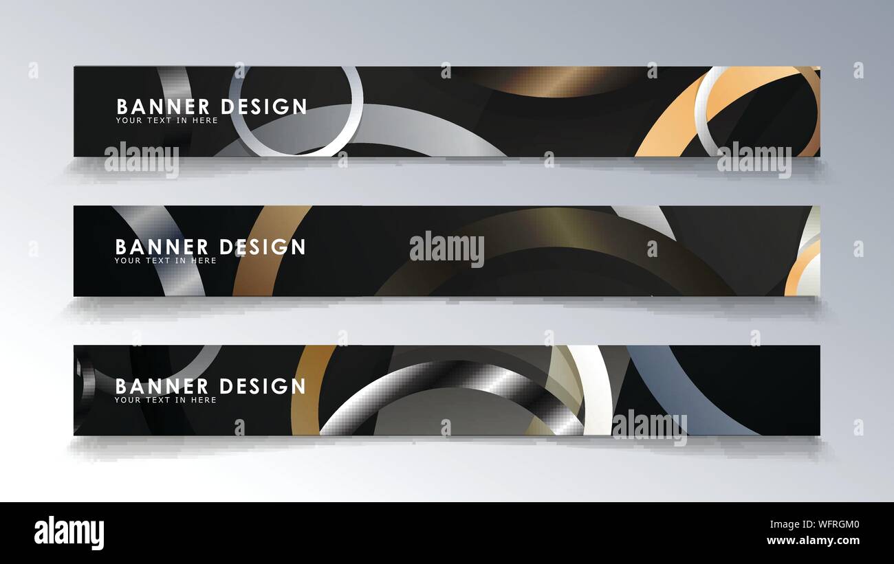 Set rectangular banner with a circle background. neutral color gradient ...