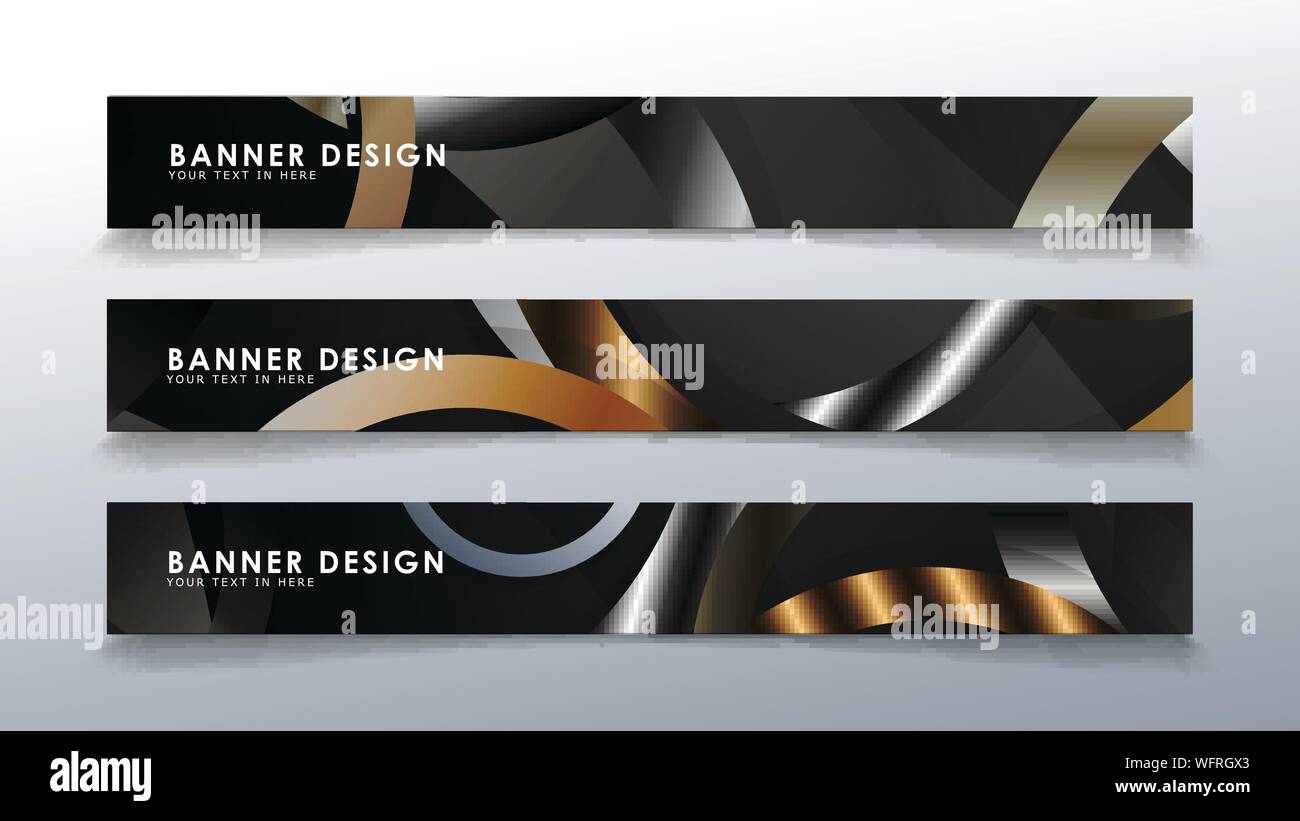 Set rectangular banner with a circle background. neutral color gradient ...